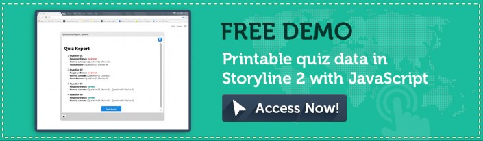 Custom eLearning: Printable quiz data in Storyline 2 with JavaScript