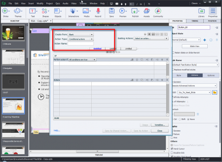 Adobe Captivate 2017 is here with shared advanced actions