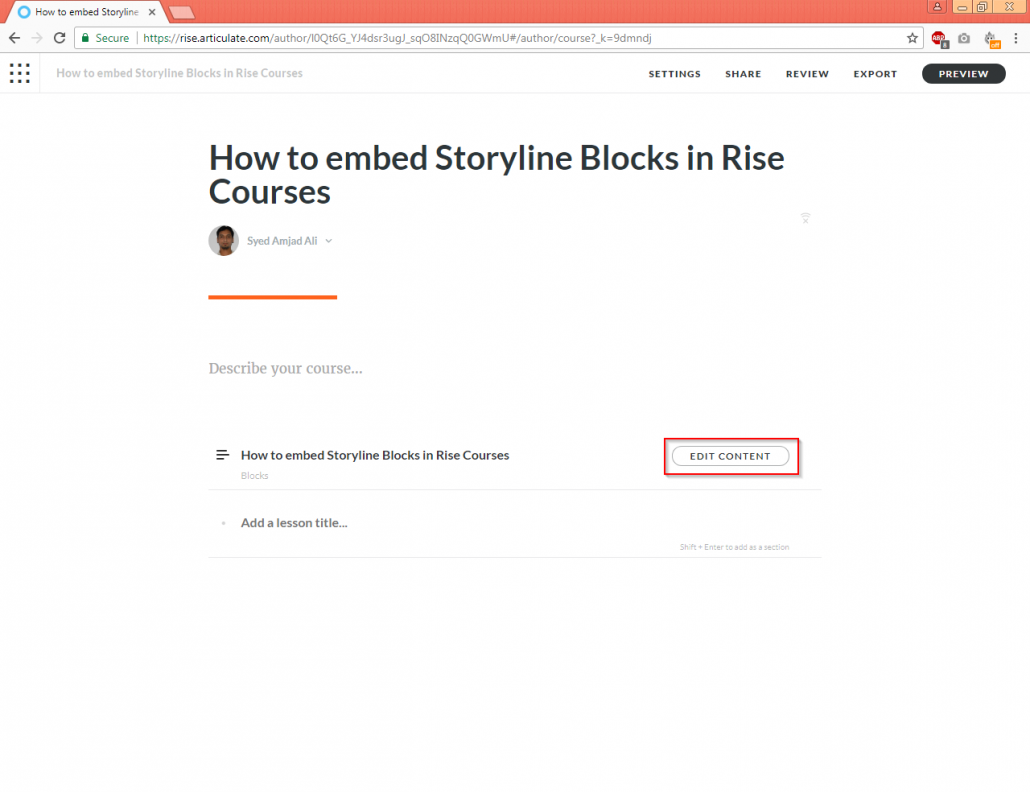 Articulate Storyline 360 - How to embed Storyline blocks in Articulate Rise