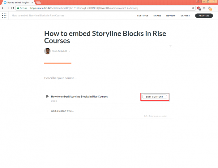 Articulate Storyline 360 - How to embed Storyline blocks in Articulate Rise