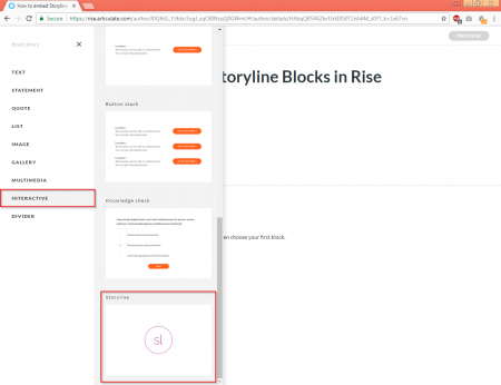 Articulate Storyline 360 - How to embed Storyline blocks in Articulate Rise