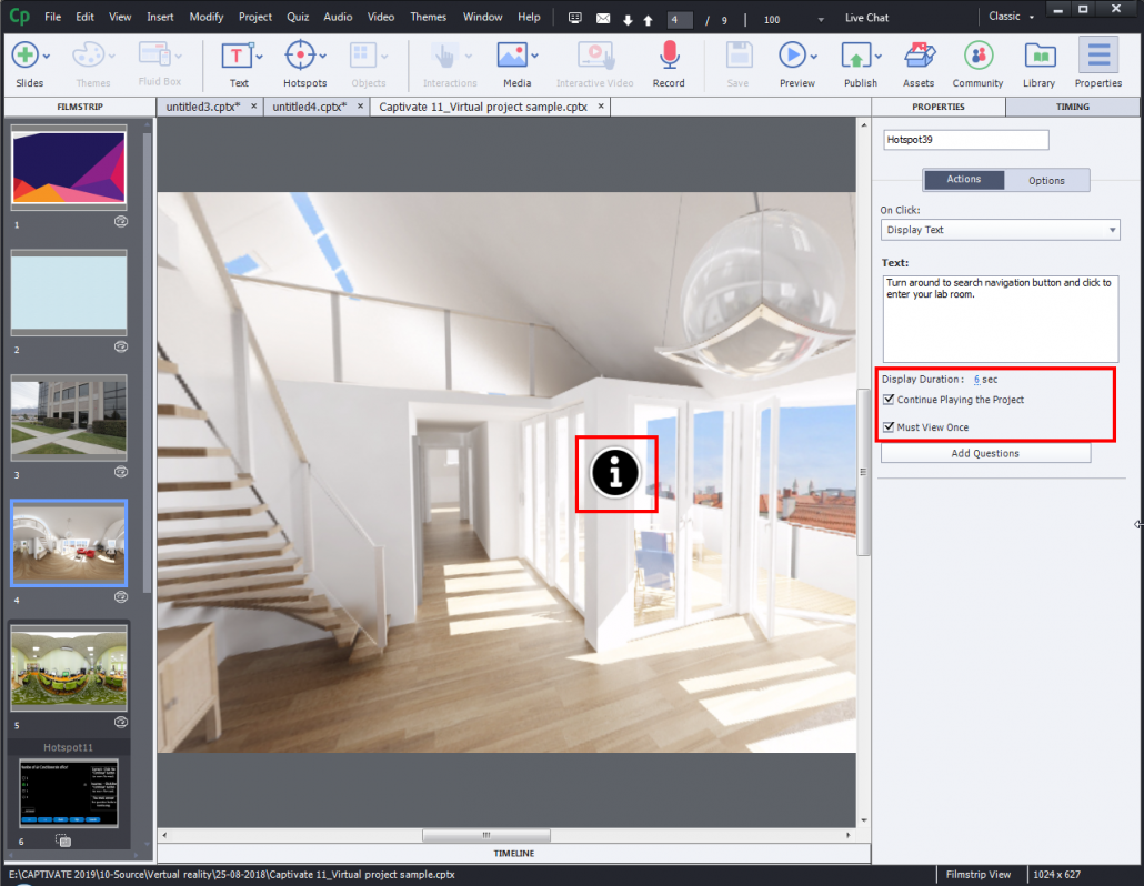 Adobe Captivate 2019 Features - Create Virtual Reality Project