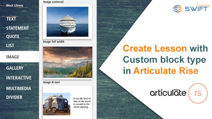How to Create Custom Lesson with Blocks in Articulate Rise?