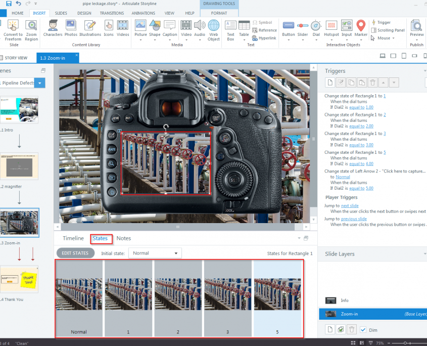 Custom made Zoom-in eLearning Interaction in Storyline 360