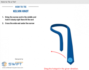 Custom eLearning Interactivity on how to tie the Kelvin Knot