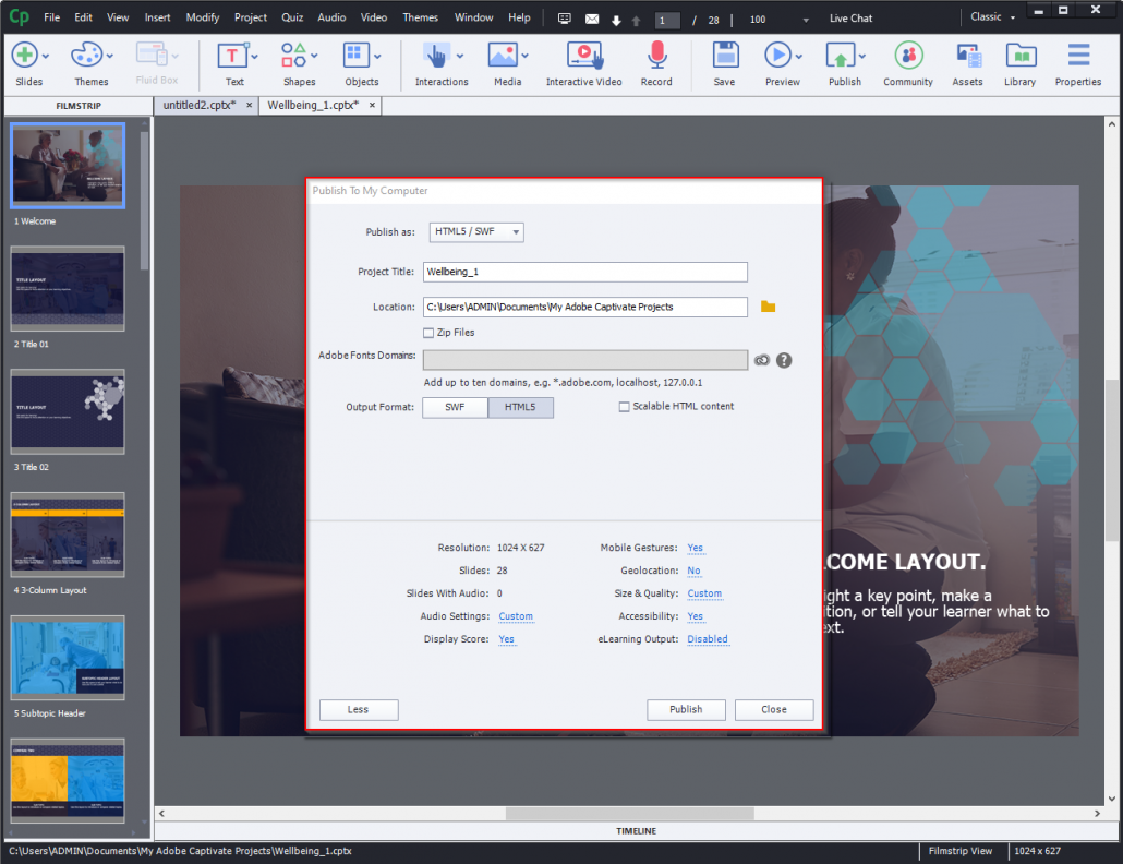 How to Use Adobe Captivate 2019 Ready-To-Go Slides Feature?
