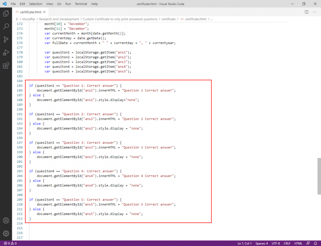 Custom eLearning: Print Custom Certificate in Articulate Storyline