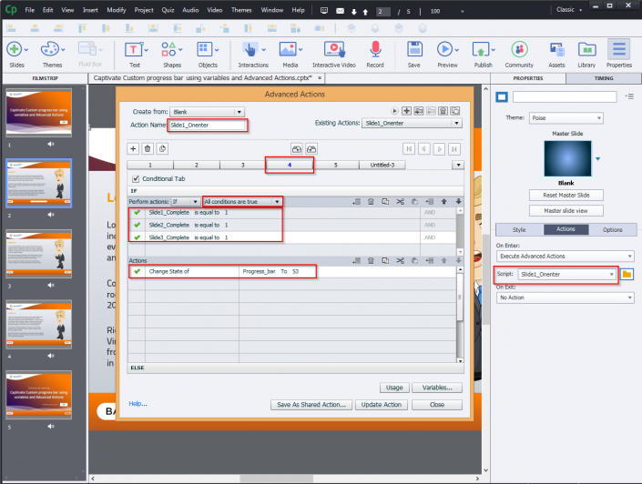 How To Create Custom Progress Bar In Adobe Captivate 2019?
