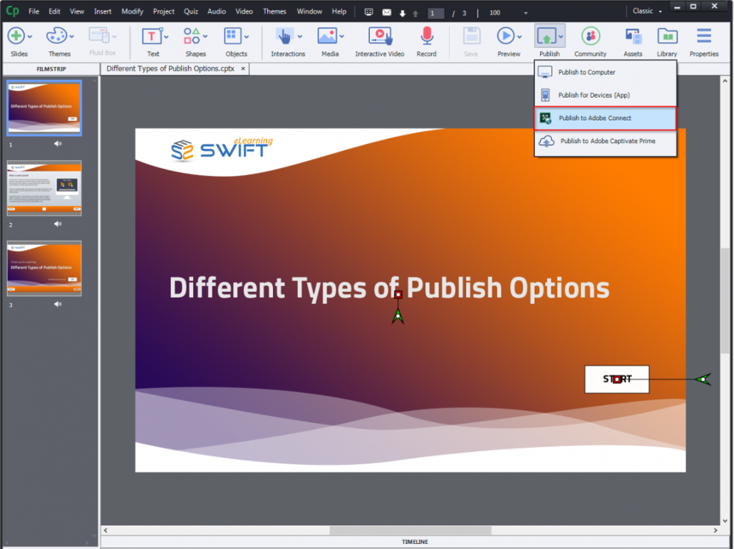 Adobe Captivate 2019 – Types Of Publish Settings