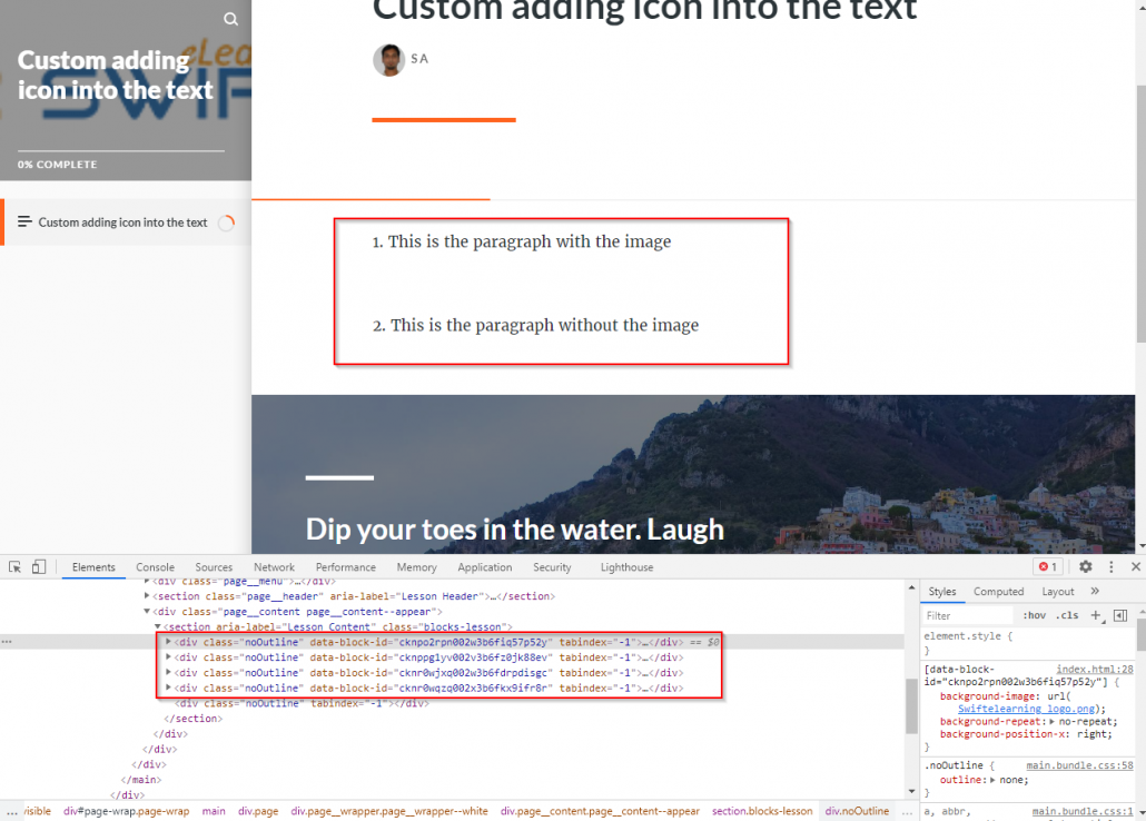 Adding Custom Image Into The Text – Articulate Rise