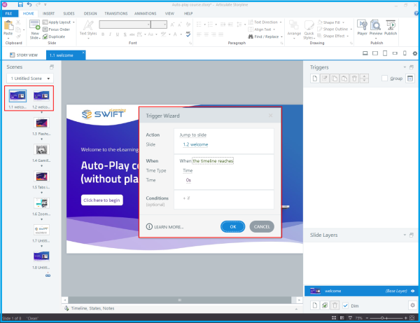 Remove Play Button at Beginning of the Course | Storyline