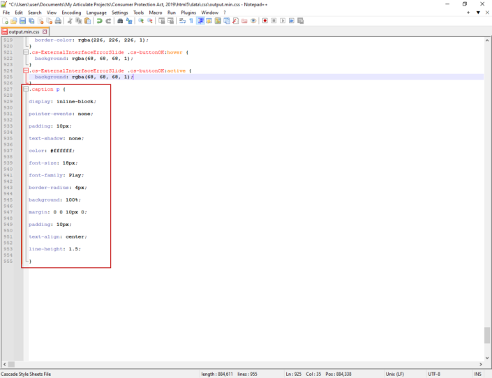 Transparent CC Text in Storyline 360: A CSS Code Guide