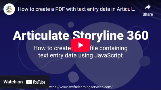 Storyline 360: Export Text Entry Data to PDF with JavaScript