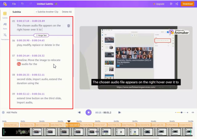 How to Generate Subtitles for Videos in Animaker
