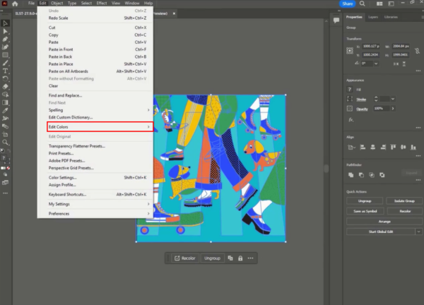 Adobe Illustrator | How to use Generative Recolor feature