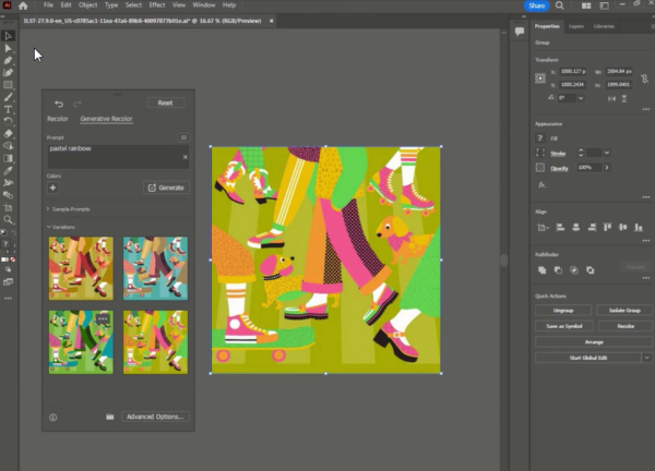 Adobe Illustrator | How to use Generative Recolor feature