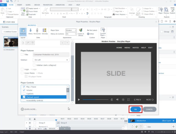 How Can Playback Speed Control be Enabled in Storyline 360?
