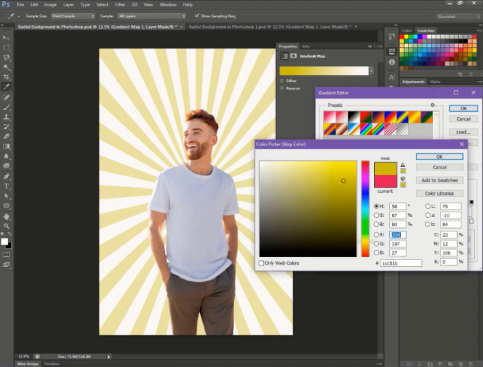 Adobe Photoshop | How to Make a Radial Gradient Background