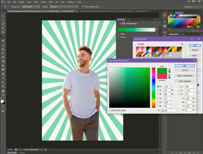 Adobe Photoshop | How to Make a Radial Gradient Background