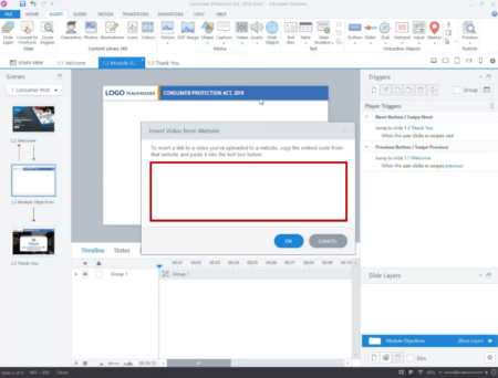 Articulate Storyline | Insert Web Videos Using iframe tag