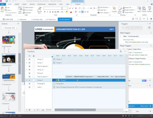 Articulate Storyline 360 | Modify timing and Duration.
