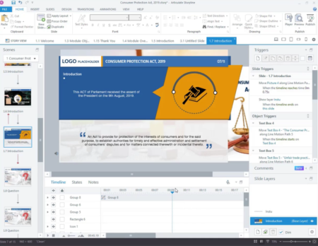 Articulate Storyline 360 | To Use the timeline scrubber
