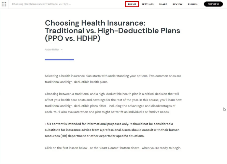 Articulate Rise | How to Customize the Lesson Headers