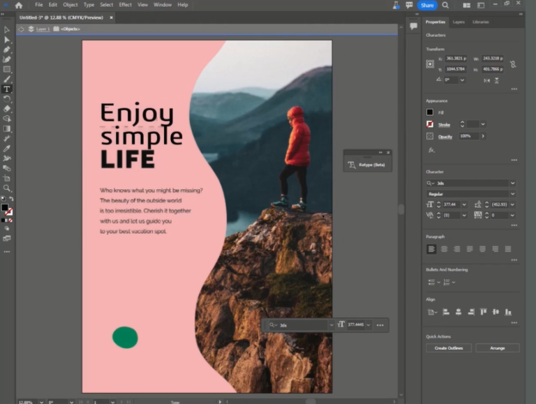 Adobe Illustrator | To convert Image Text into Editable Text