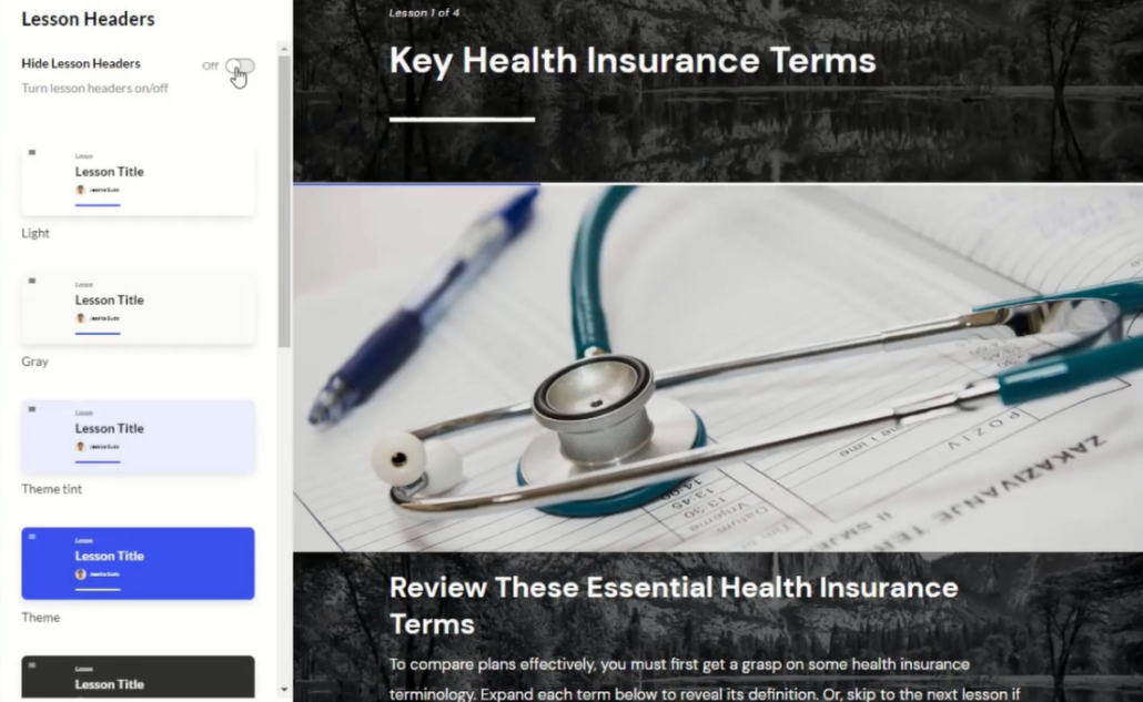 Articulate Rise | How to Customize the Lesson Headers
