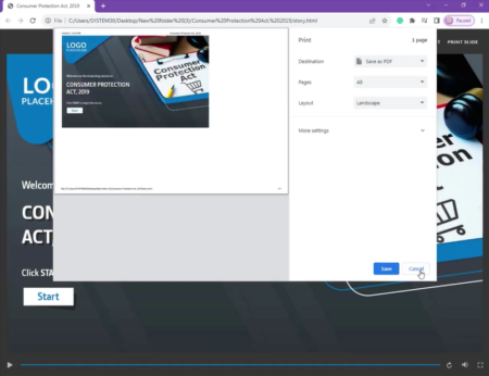 Articulate Storyline 360 | How to Add a Print Slide Trigger