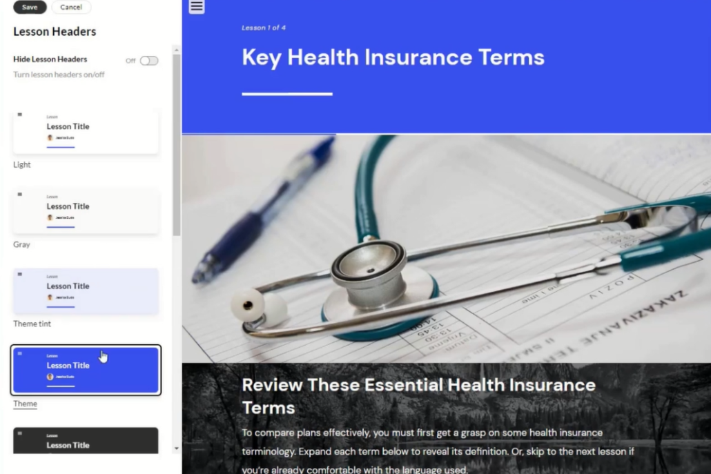 Articulate Rise | How to Customize the Lesson Headers