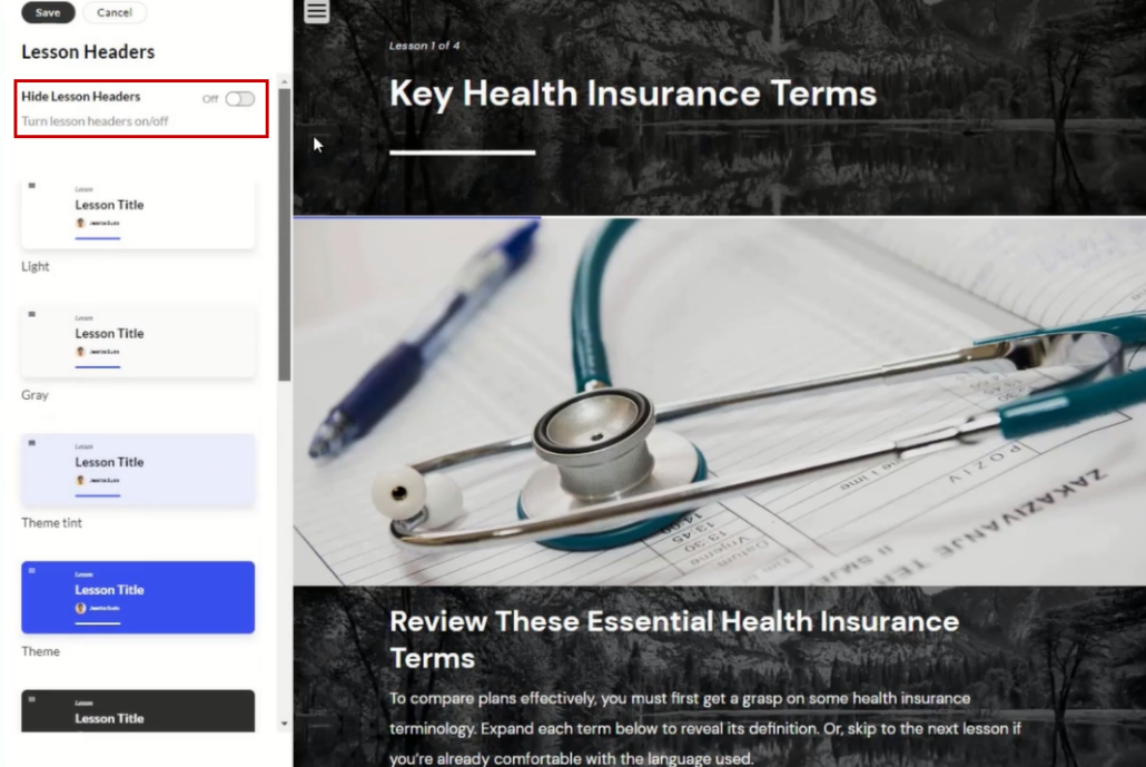 Articulate Rise | How to Customize the Lesson Headers