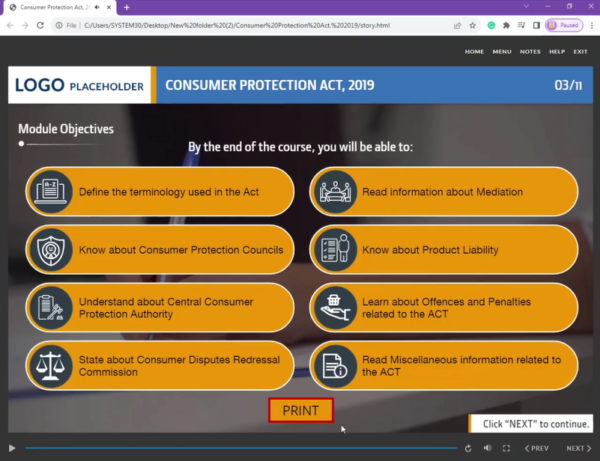 Articulate Storyline 360 | How to Add a Print Slide Trigger