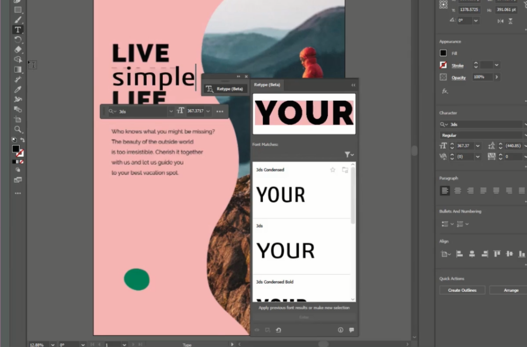 Adobe Illustrator | To convert Image Text into Editable Text