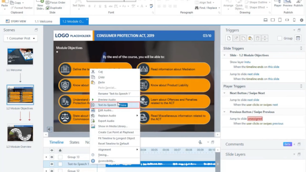 Storyline 360 | How to enable closed caption in video output