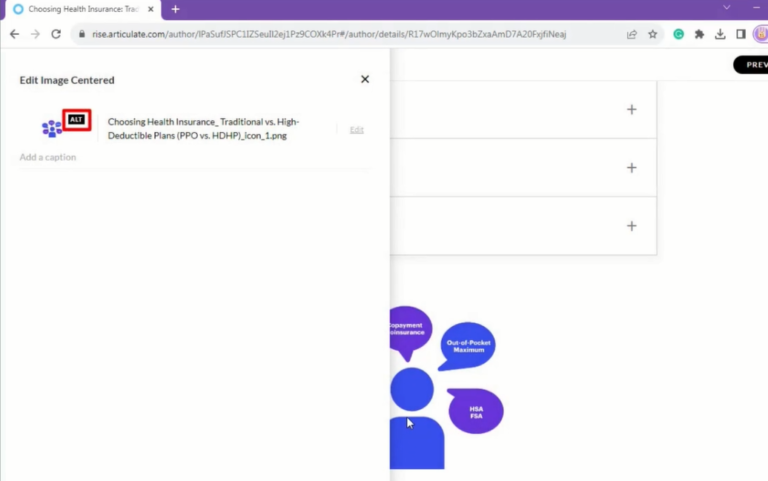 Articulate Rise 360 | Incorporate Alternative Text for Image
