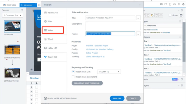 Storyline 360 How To Enable Closed Caption In Video Output