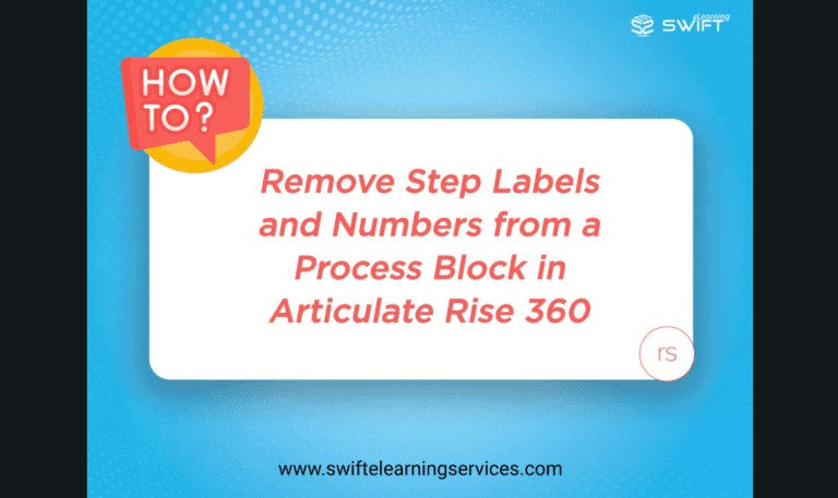 Removing Labels and Numbers from Process Blocks | Rise 360